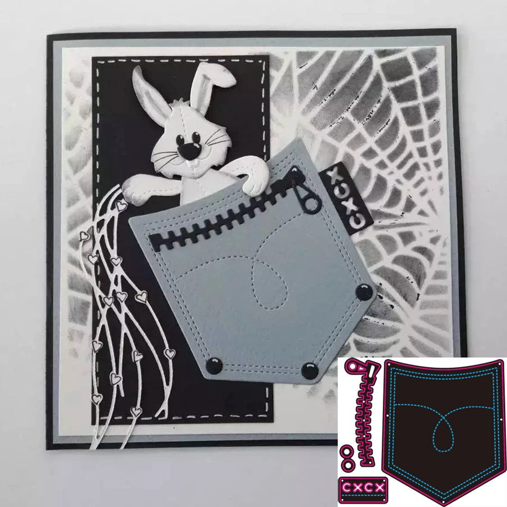 Pants pocket zipper Cutting Dies Metal Template Die For Scrapbooking ...