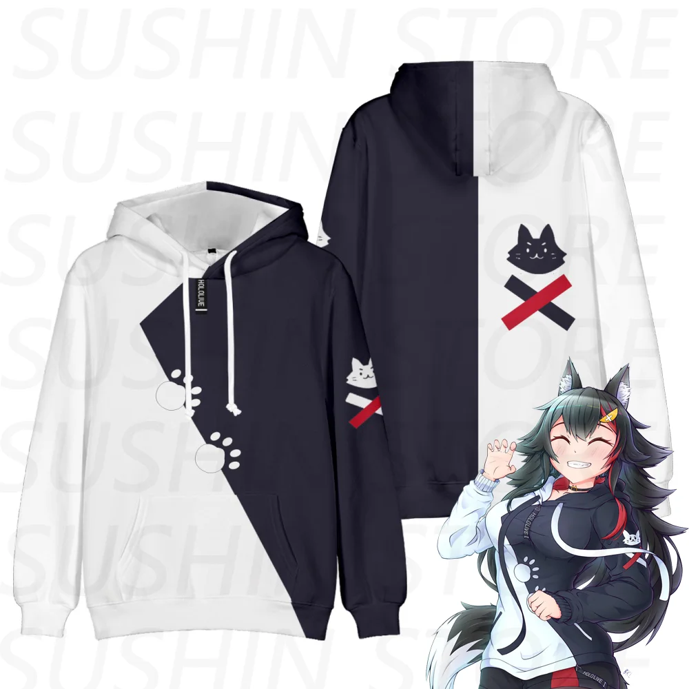 HOLOLIVE-VTuber-Ookami-Mio-Hoodie3D-Trendy-Print-All-match-Harajuku ...