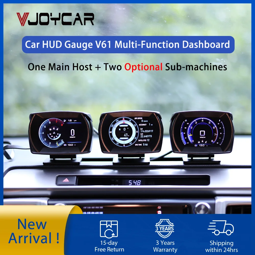 Vjoycar-2022-Newest-V61-Car-On-board-Computer-3-IN-1-HUD-OBD2-Gauge-GPS ...