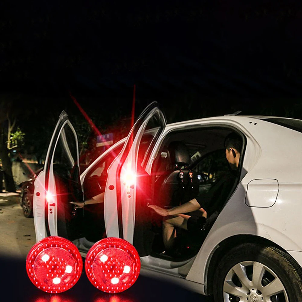 2PCS-Wireless-Magnetic-Car-Door-Opening-Warning-Light-5LEDs-Strobe ...