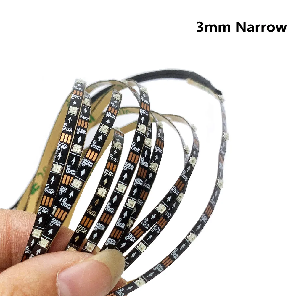 DC-5V-Narrow-3mm-WS2812B-Led-Strip-Light-60leds-m-WS2812-2020-RGB ...