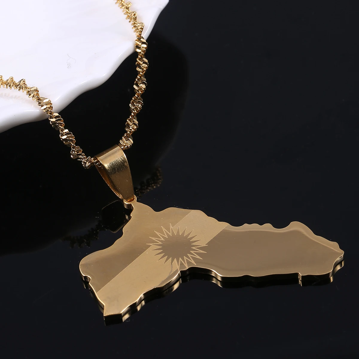 Stainless-Steel-Gold-Color-Kurdistan-Map-Pendant-Necklace-Fashion ...