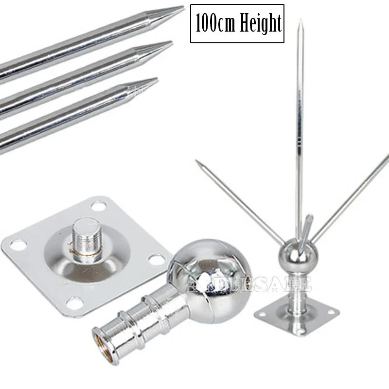 High-Quality-100CM-Three-Pole-Brass-Lighting-Rod-Detachable-Lightning ...