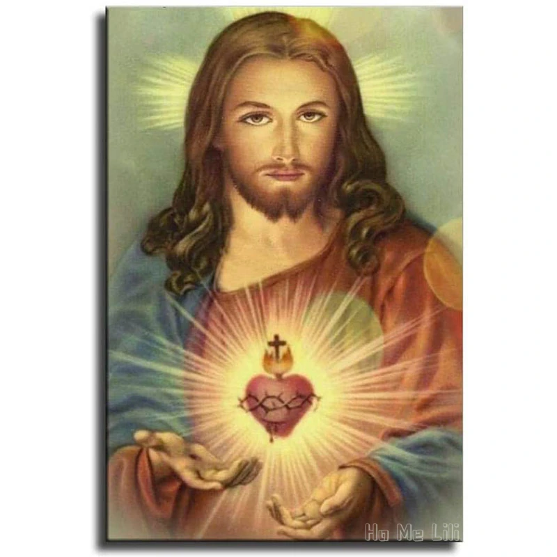 Sacred-Heart-Of-Jesus-Canvas-Poster-And-By-Ho-Me-Lili-Wall-Art-Picture ...