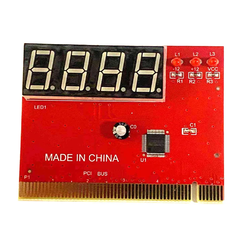 4 Digit Computer Motherboard PCI Debug Card Diagnostic Card LED ...
