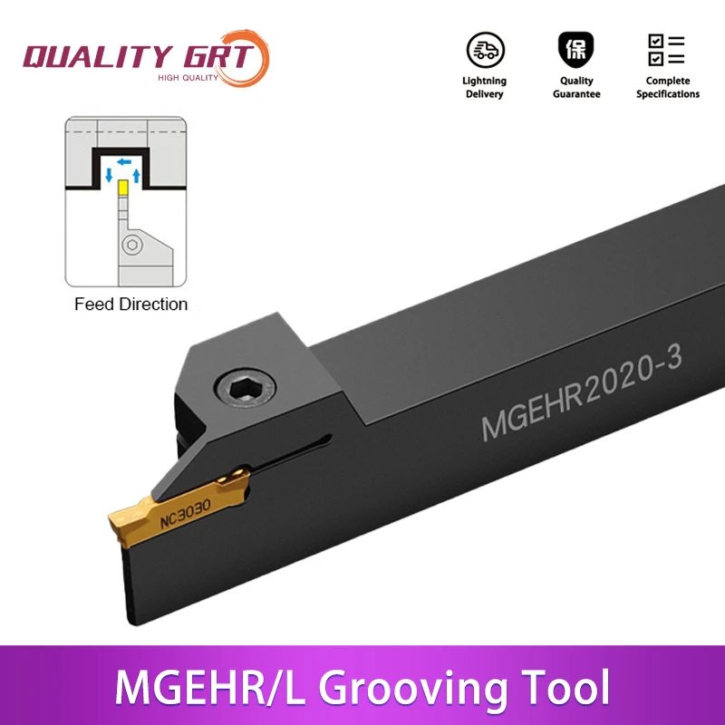 Q.grt Mgehr/l1212/1616/2020/2525/3232 Turning Tool For Grooving Carbide Insert Cnc Tool External ...