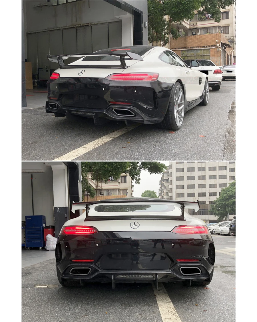 Real Carbon Fiber Spoiler For Mercedes Benz AMG GT GTS GTC C190 2015-2023 High Quality Rear Wing ...