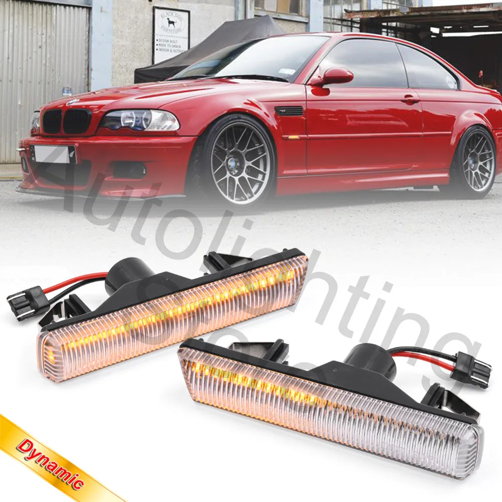 2pc LED Side Markers Lamps Turn Signal Squential Indicator Blinkers ...