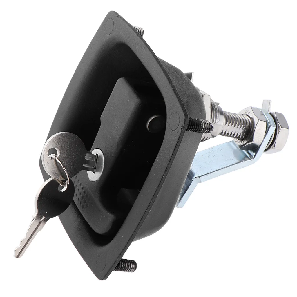 Balck Flush Mounting T Handle Lock & 2pcs Keys For Trailer Canopies ...