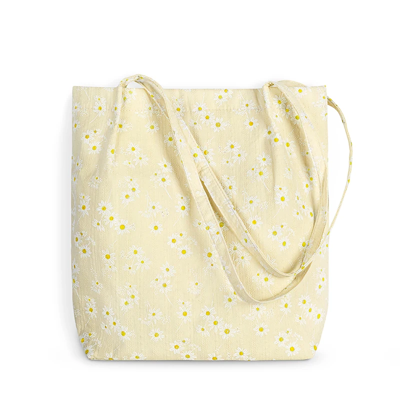 Daisy-Print-Women-Canvas-Shoulder-Bag-3D-Flower-Coth-Handbag-Casual ...
