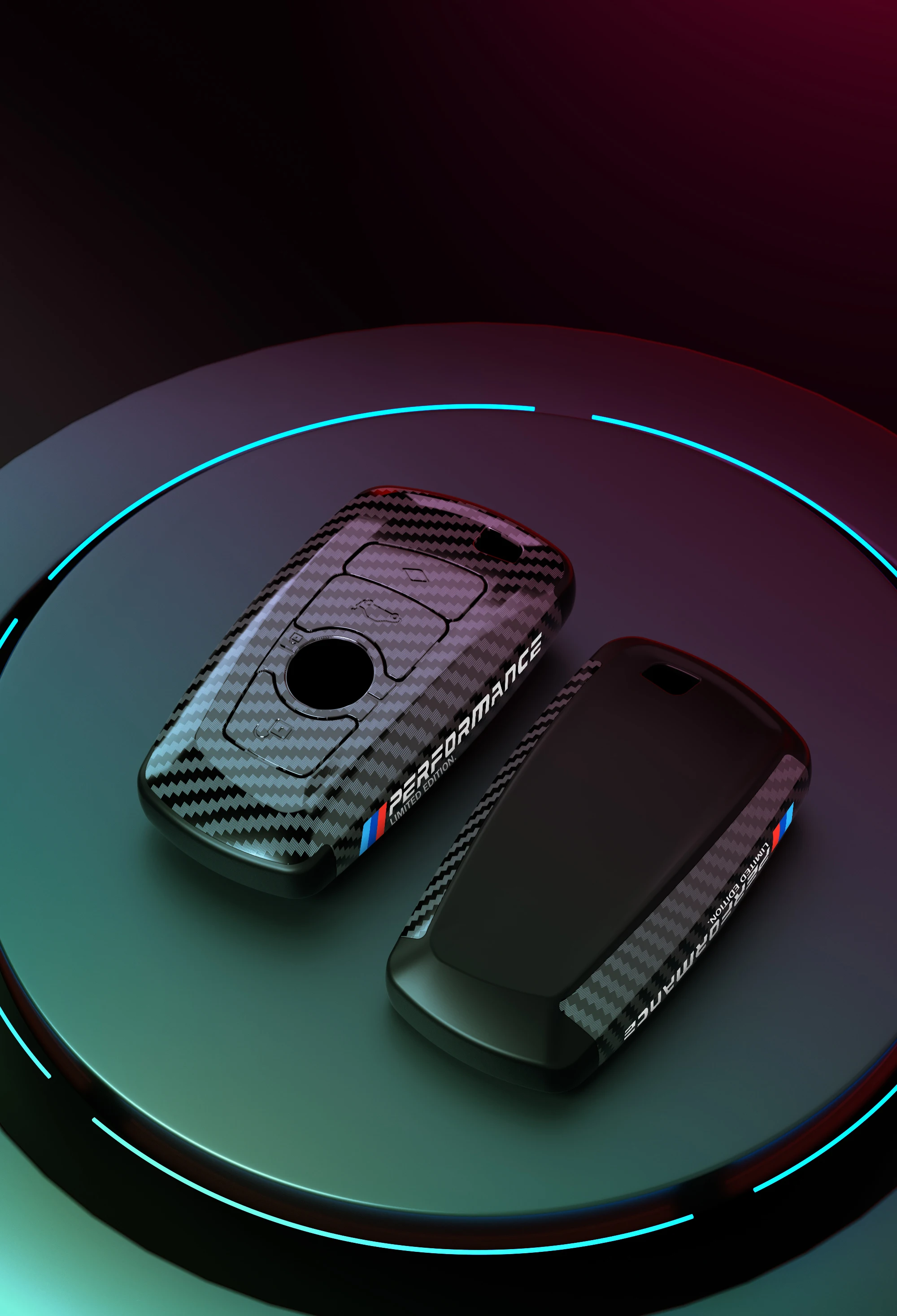 M Performance Carbon Fiber Style Key Case For BMW