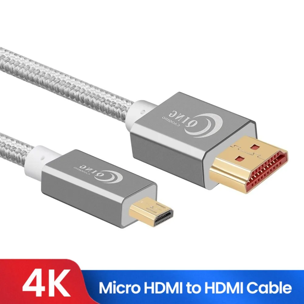 Cabo micro hdmi para hdmi, cabo compatível com hdmi 2.0, 3d 4k 1080p ...
