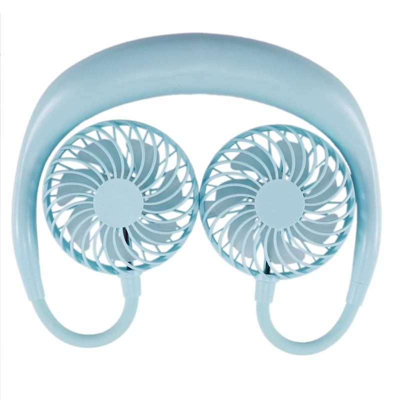 2000 MAh USB Portable Fan Hands Free Neck Hanging USB Charging Mini ...
