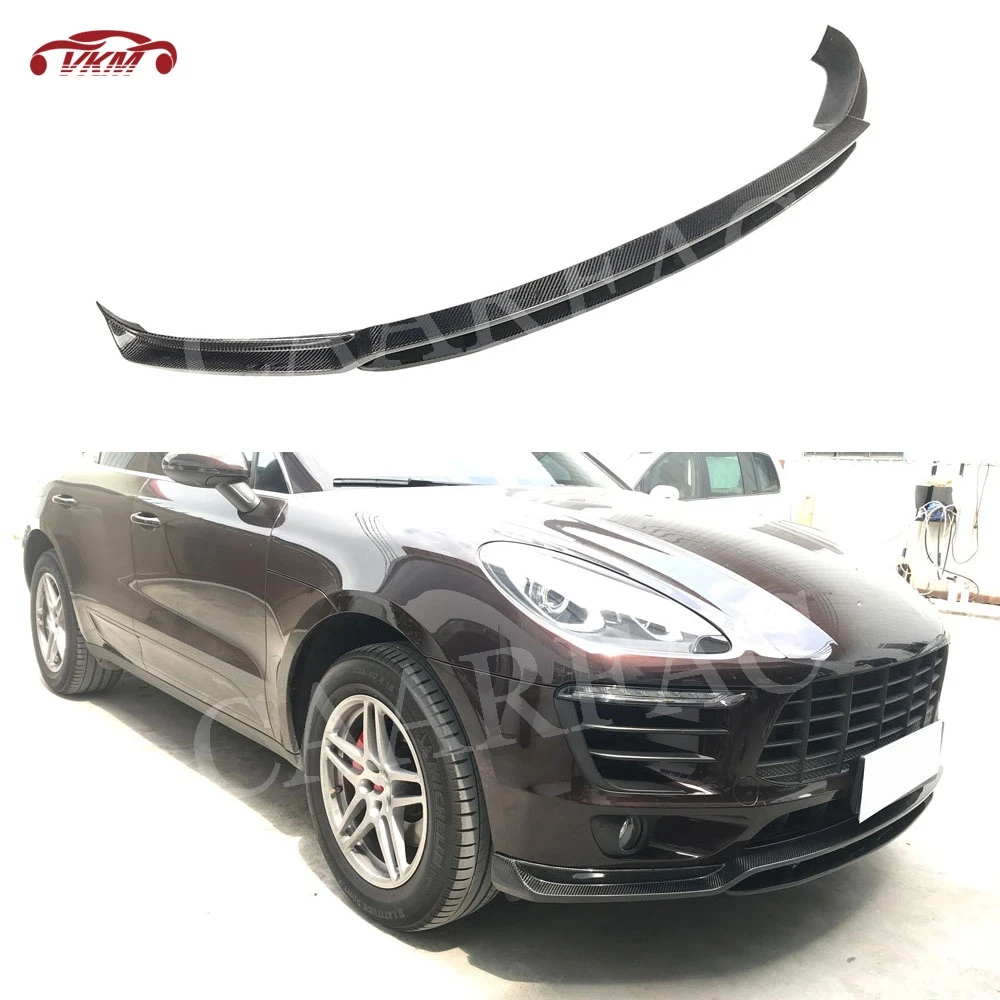 Carbon Fiber Front Bumper Lip Spoiler Body Kit For Porsche Macan 2017 ...