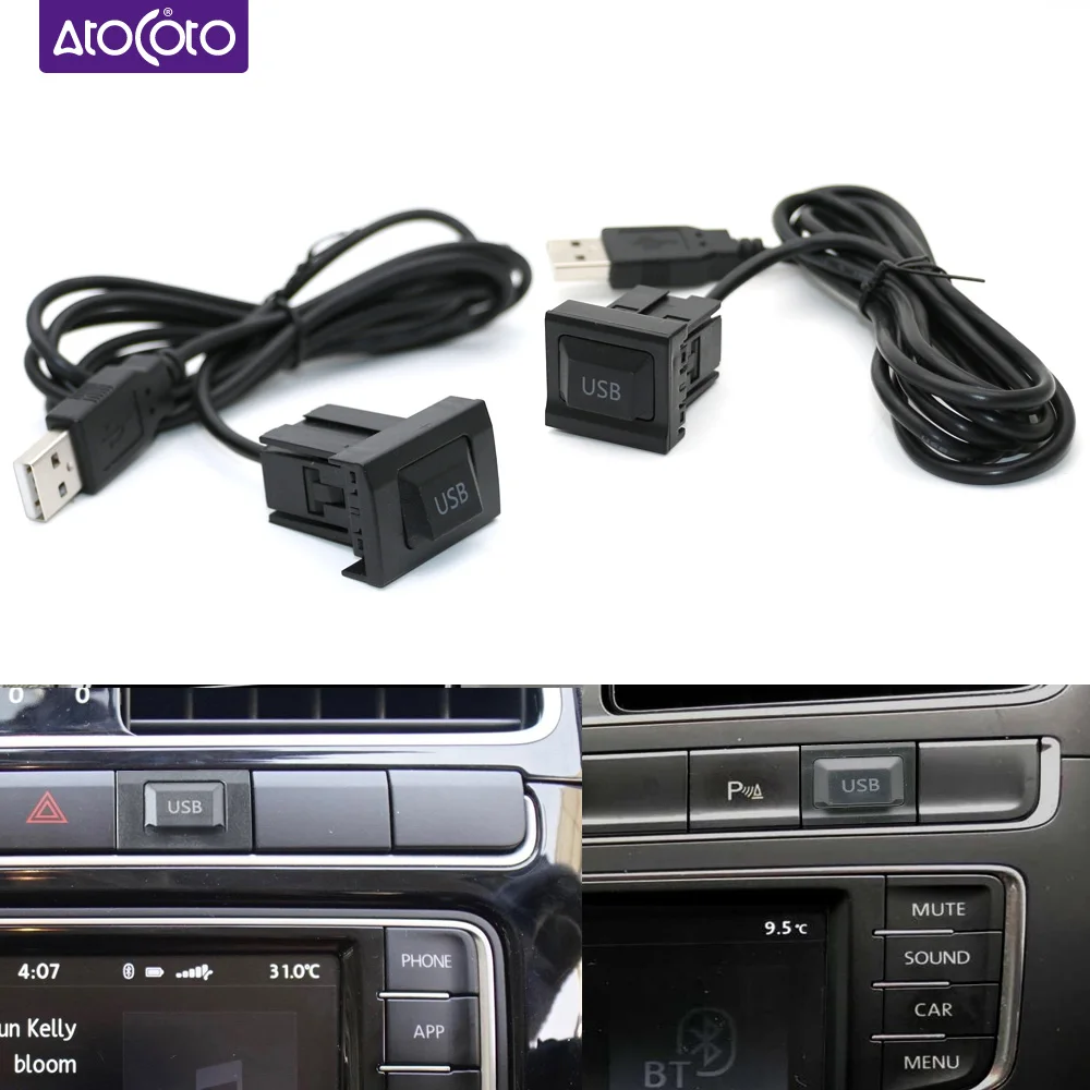 Car-Radio-USB-Switch-Cable-Adapter-for-VW-Golf-Passat-Polo-GTI-Tiguan ...