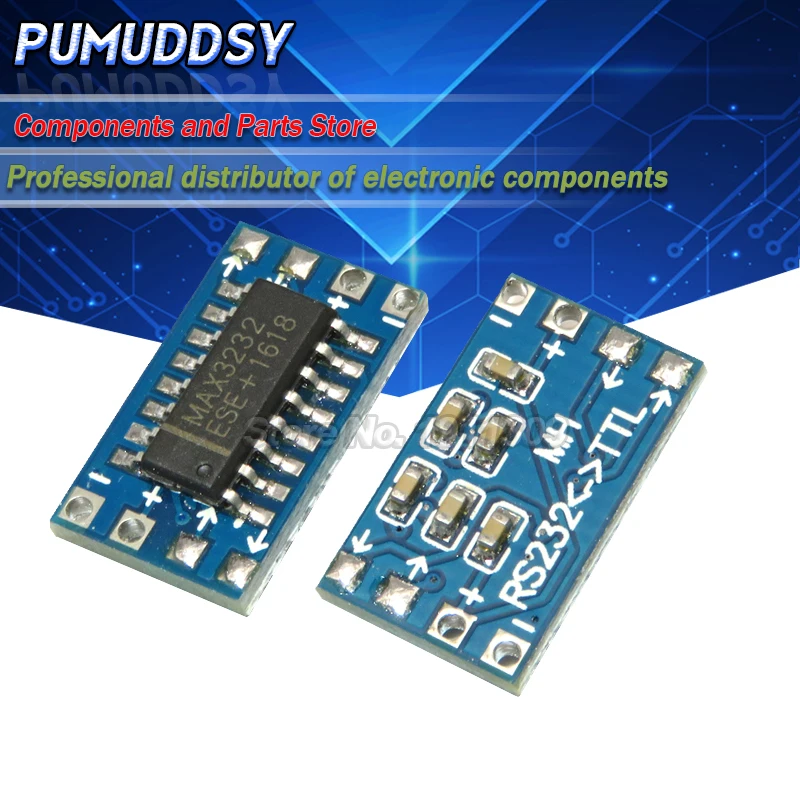 10PCS Mini RS232 MAX3232 Level to TTL Level Board 115200bps Converter ...