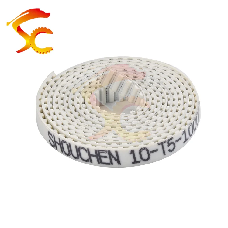 10meters T5 PU open belt T5 timing belt T5 10MM white Polyurethane with ...