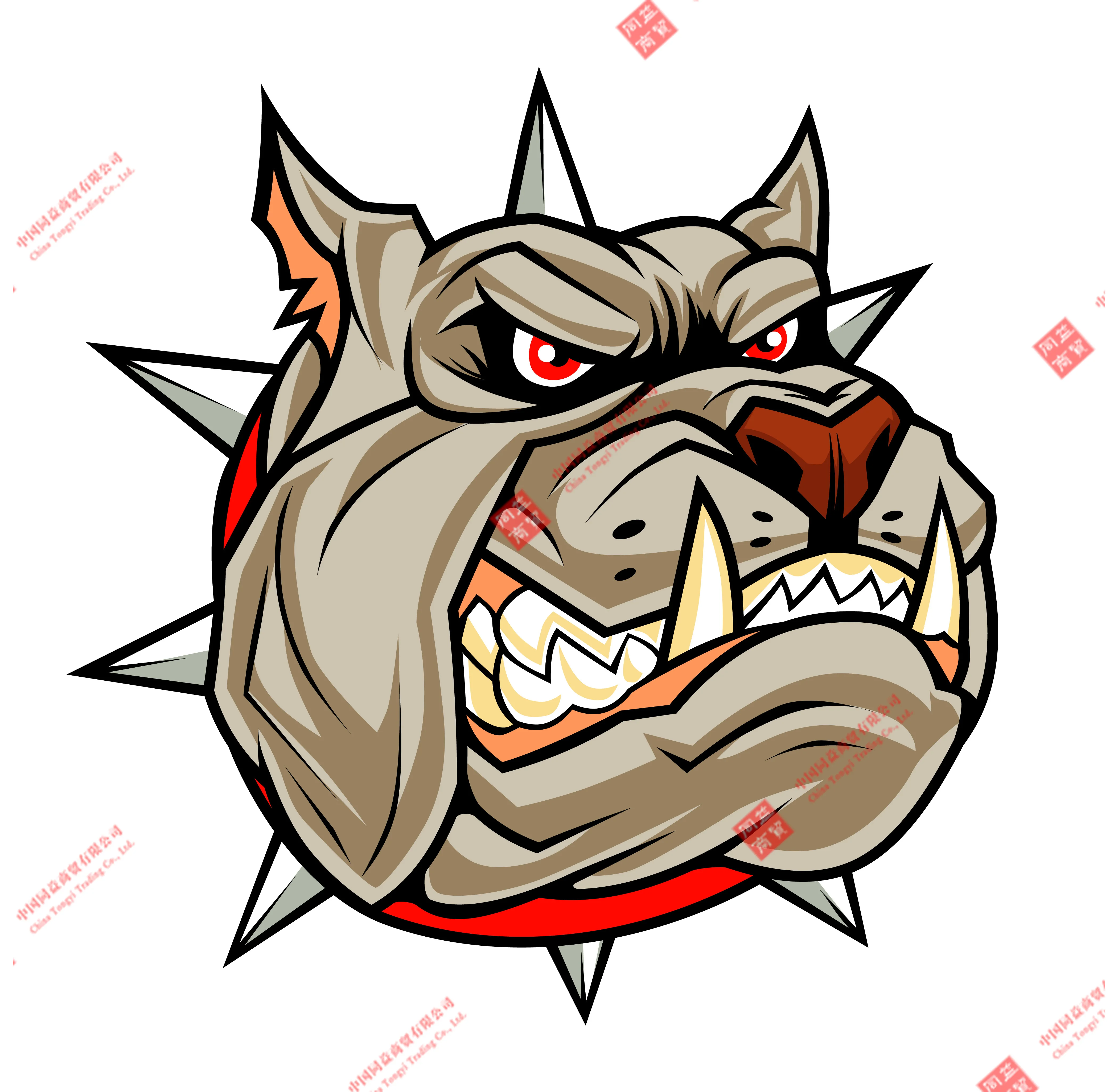 Mean Cartoon Dog Face