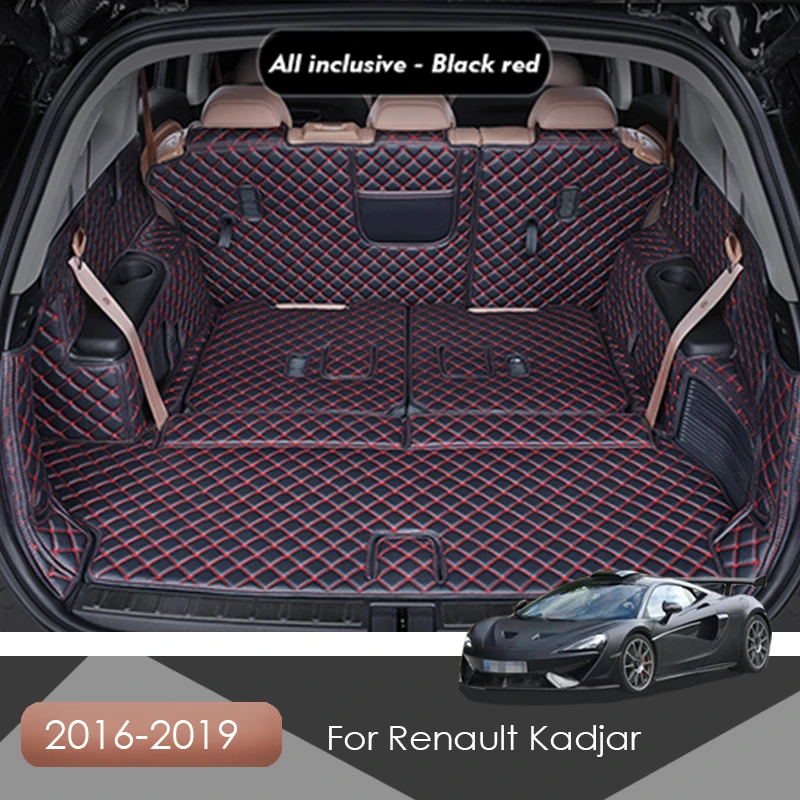 Custom Leather Car Trunk Mats For Renault Kadjar 2016 2019 Rear Trunk ...