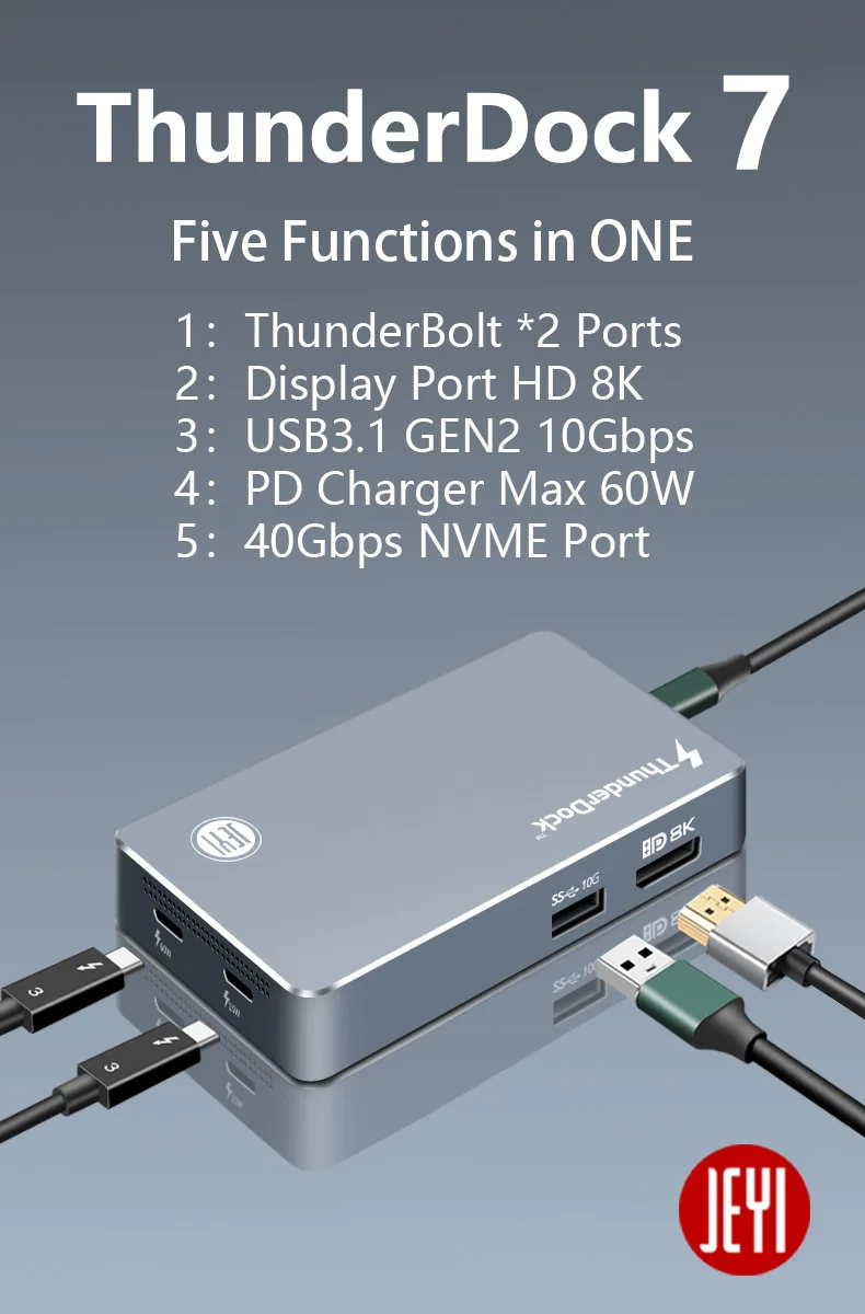 US$ 109.96 ~ US$ 122.18 - JEYI ThunderDock ThunderBolt3 ThunderBolt4 ...