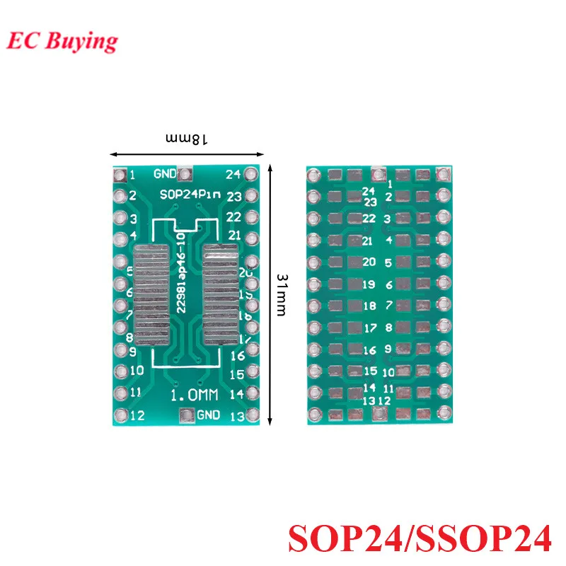 SOP24 SSOP24 TSSOP24 to DIP24 전송 보드 어댑터, PCB 핀 보드 SMD To DIP 핀 IC 테스트 ...