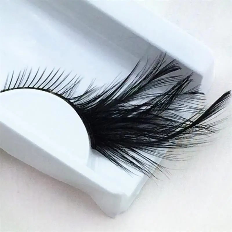 Black Feather Eyelashes