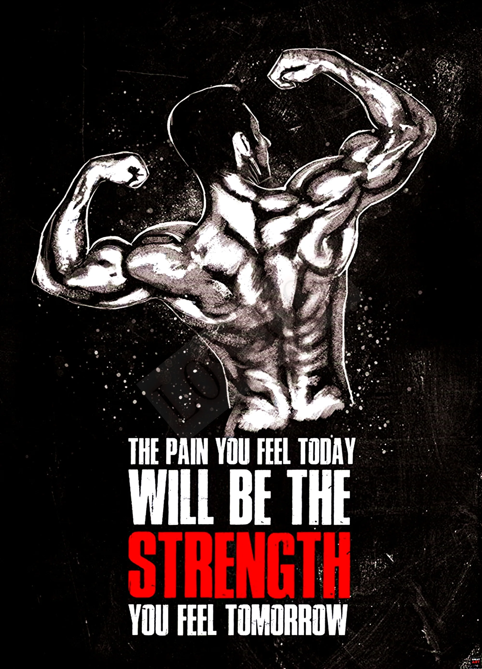 Vintage Kraft Paper Bodybuilding Posters, Sports Wall Art Poster ...