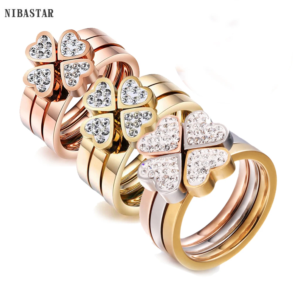 Gorgeous Three Ring Set For Women High Quality Stainless Steel three ...