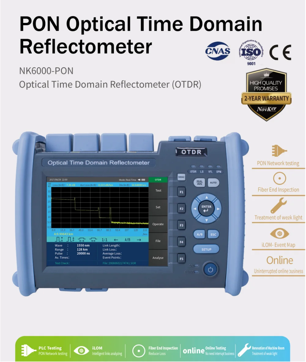 Free Shipping Original Novker NK6000 OTDR Multifunction Optical Time ...