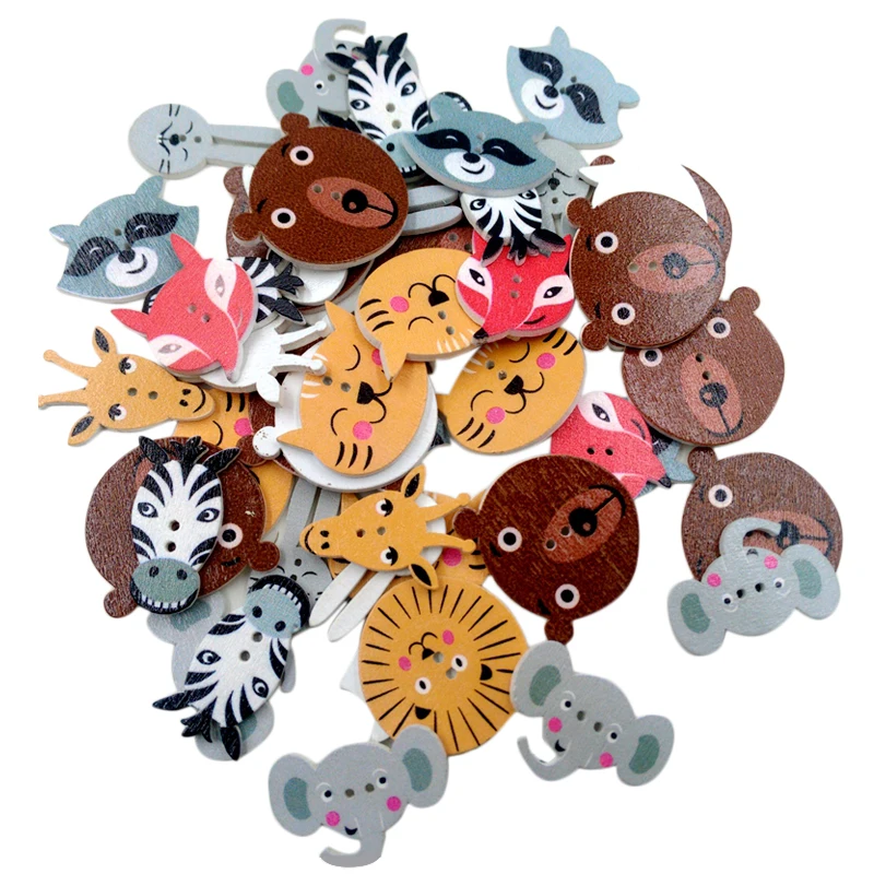 50-Wooden-Buttons-Decorative-Buttons-Rainbow-Buttons-Children-s-Buttons ...