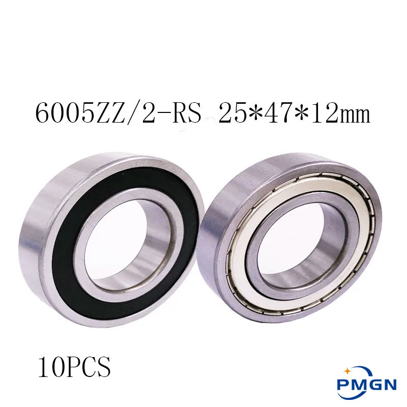 10 pçs 6005zz 6005 2rs bola 6005 rolamento 25x47x12mm rolamento de ...