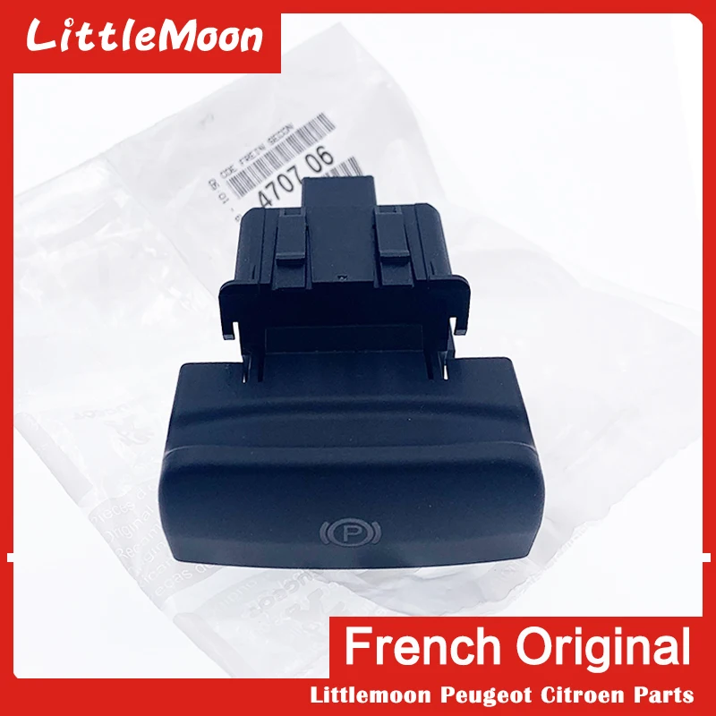 LIttlemoon 오리지널 신제품 전자 핸드 브레이크 버튼 주차 브레이크 스위치 470706 470702, 푸조 3008 ...