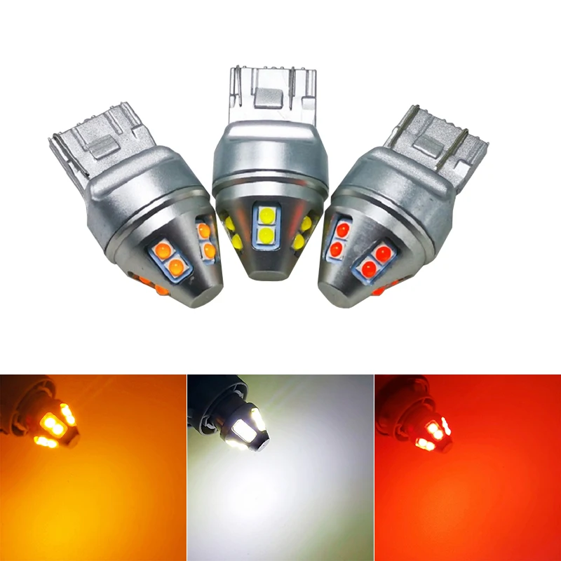 T20 Led 7440 7443 T25 3157 Bulb W21w W21/5w Wy21w P27 7w Led 3030 Chips ...