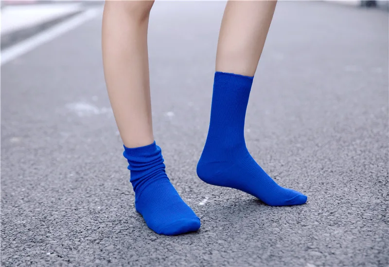 1 пара носков женские одноцветные веселые спортивные носки хлопковые ...