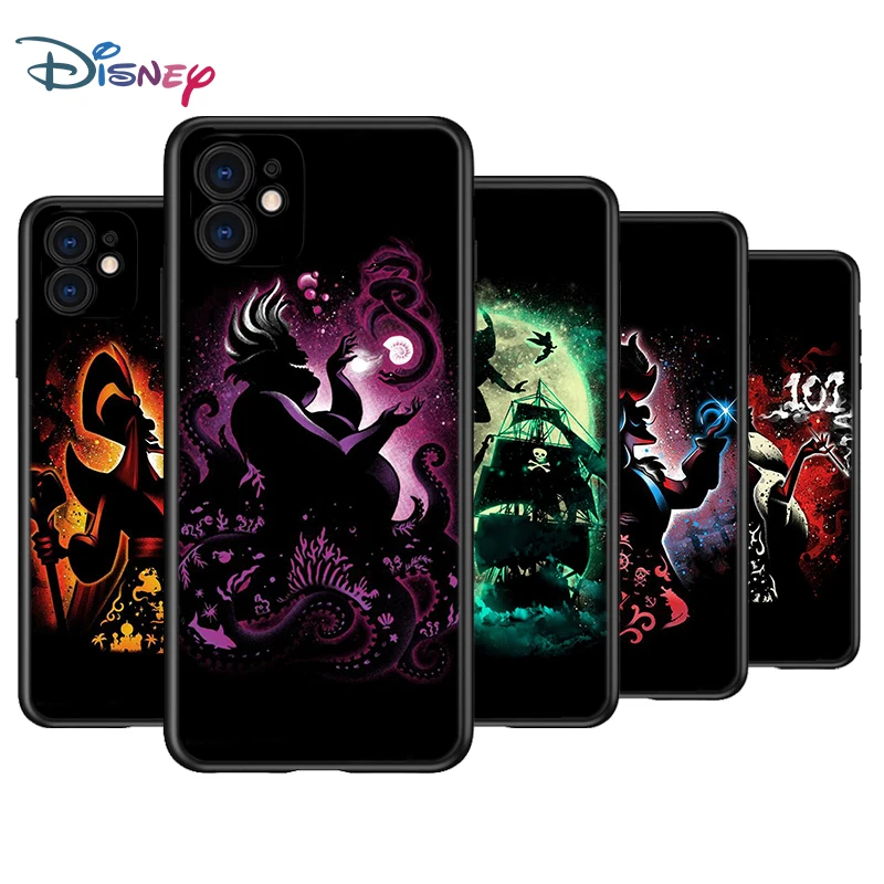 Villain Disney Princess Silicone Black Cover For Apple iPhone 13 12 ...