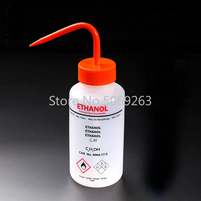 2 pieces/lot 500mL Ethanol Laboratory Rinsing Bottle Cleaning Safety ...