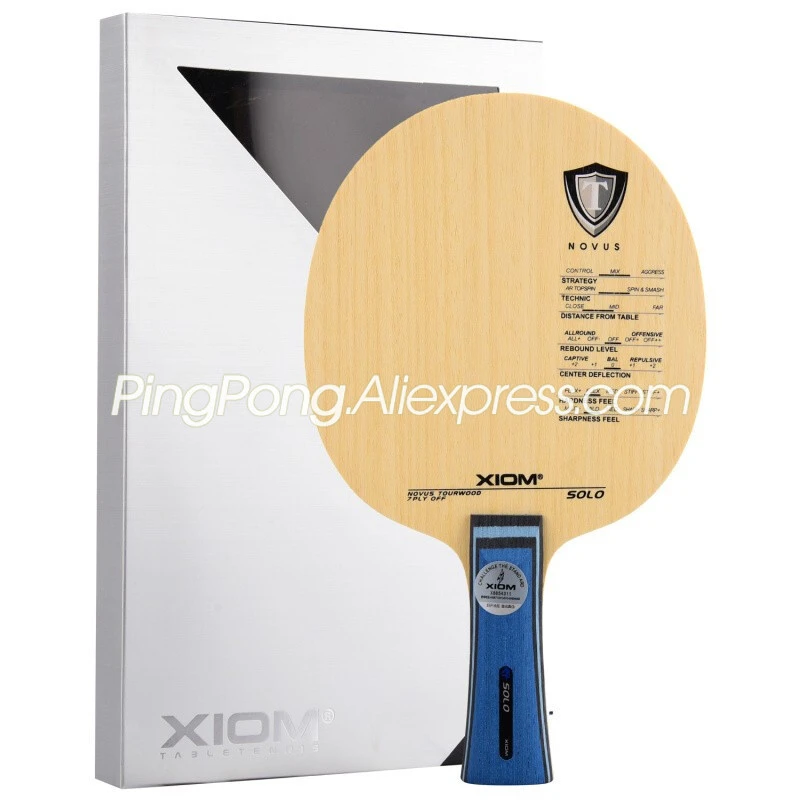 Xiom Solo Table Tennis Blade / Racket (7 Ply Wood Loop) Original Xiom Ping Pong Bat / Paddle ...