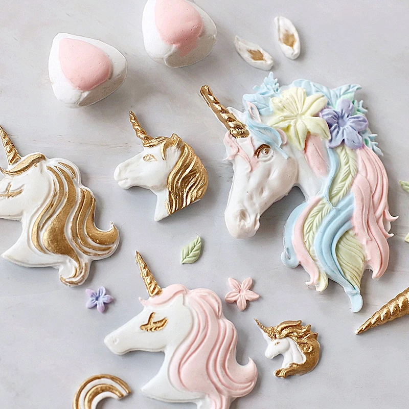 Unicorn Horns Cake Mold Rainbow Unicorn Chocolate Fondant Molds ...