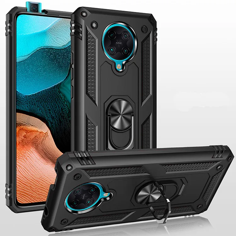 Pocophone F2 Pro Case 6.67 Inch Luxury Shockproof Car Holder Ring ...