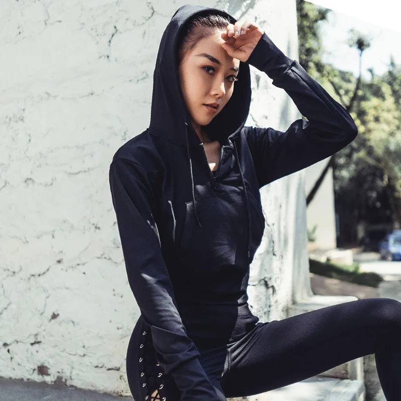 Спортивная куртка для спортзала Женская свободная половина на молнии ...