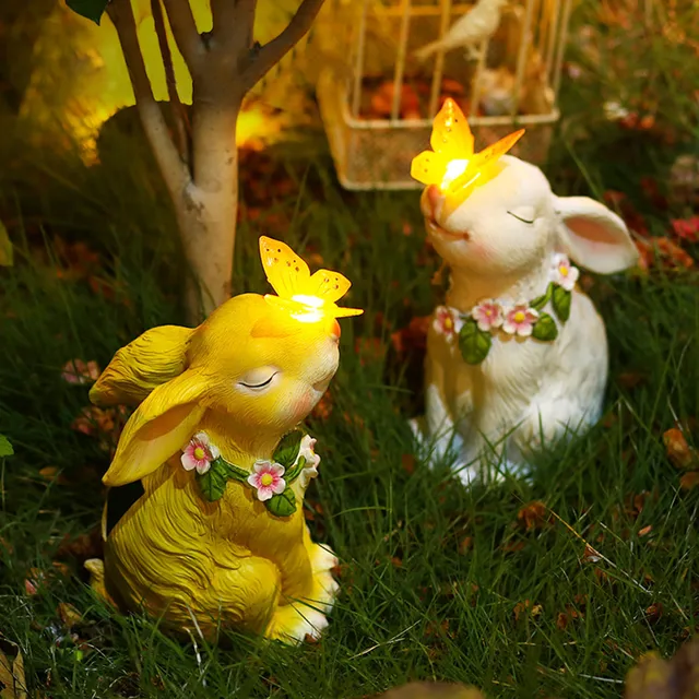 Easter Solar Powered LED Rabbit Garden Light - Gifts for idea
