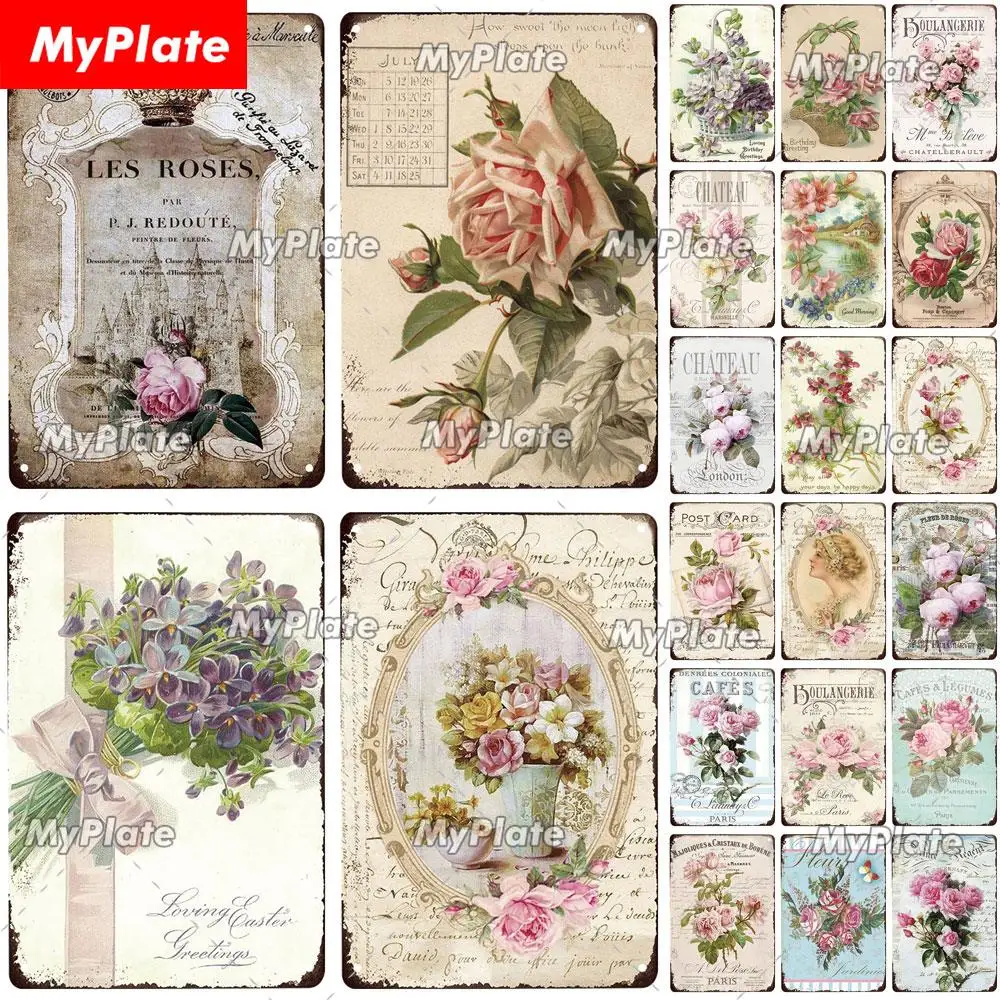 Letrero de Metal rosa para decoración del hogar, placa de estaño ...