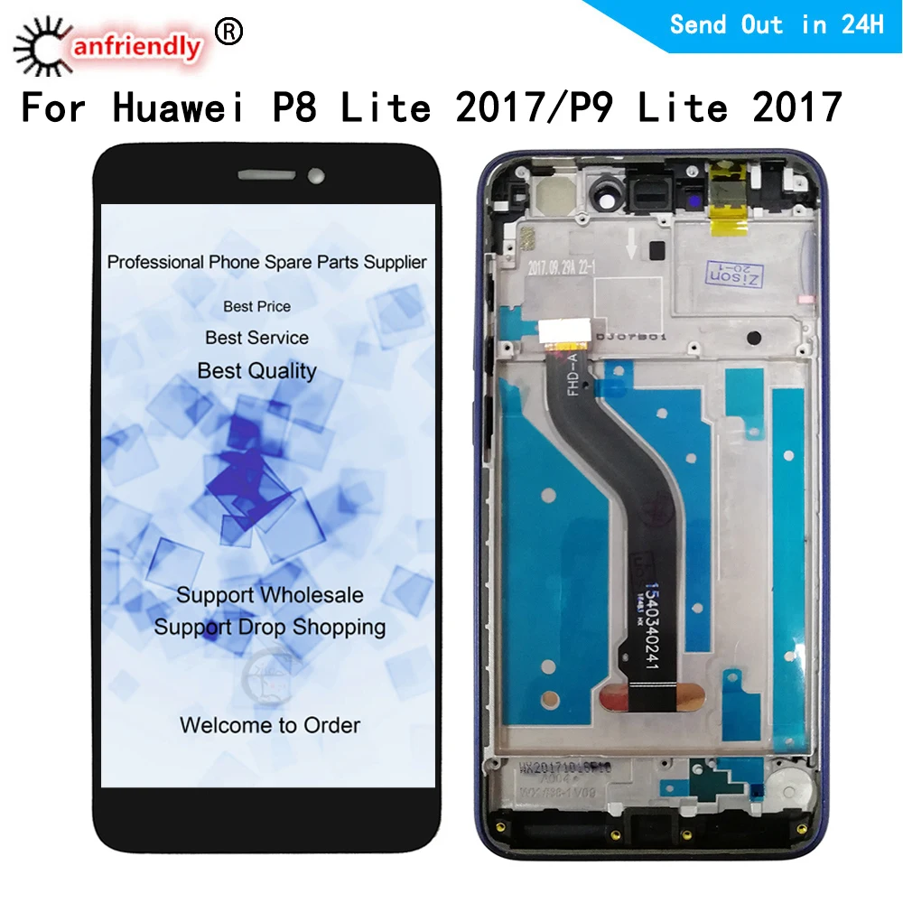 Para Huawei P8 Lite 2017/P9 Lite 2017 PRA LA1 LX1 LX2 LX3 Display LCD ...