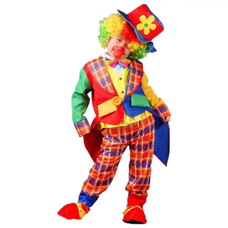 Kids Funny Circus Clown Cosplay Costume Halloween Cosutmes For School ...