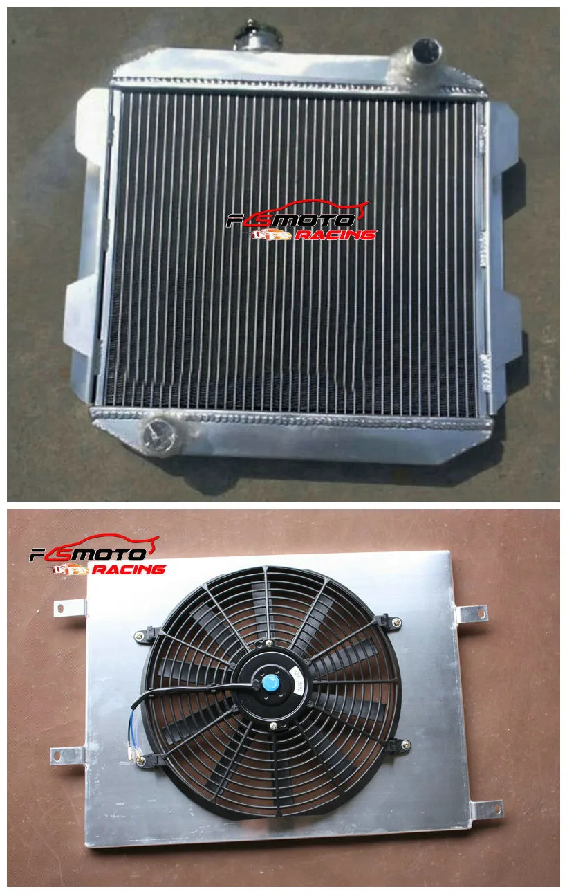 All Aluminum Radiator + Shroud + Fan Racing For 1971-1977 Ford Capri Ii ...