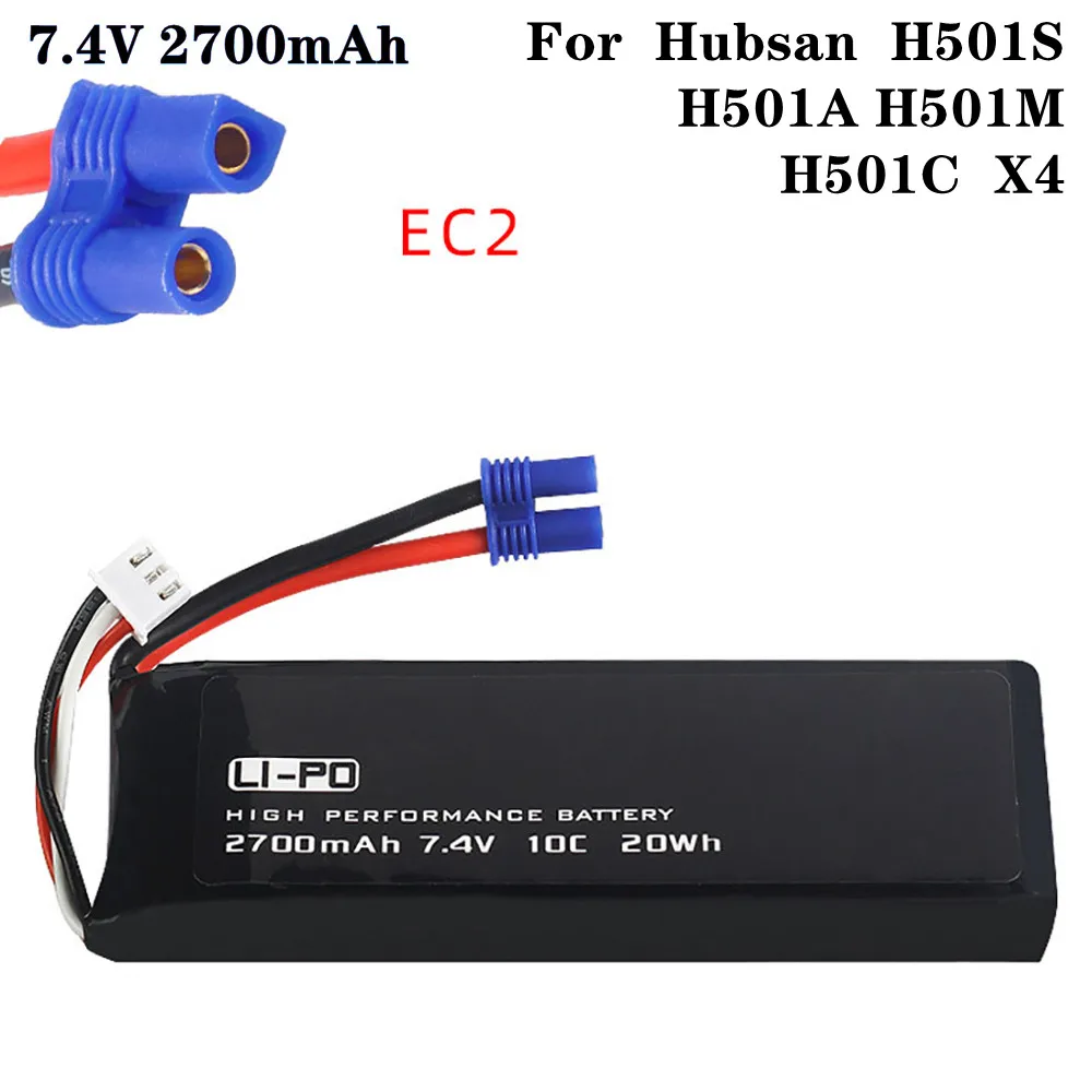 2PCS-7-4V-2700mAh-10C-Original-Battery-for-Hubsan-H501S-H501A-H501M ...