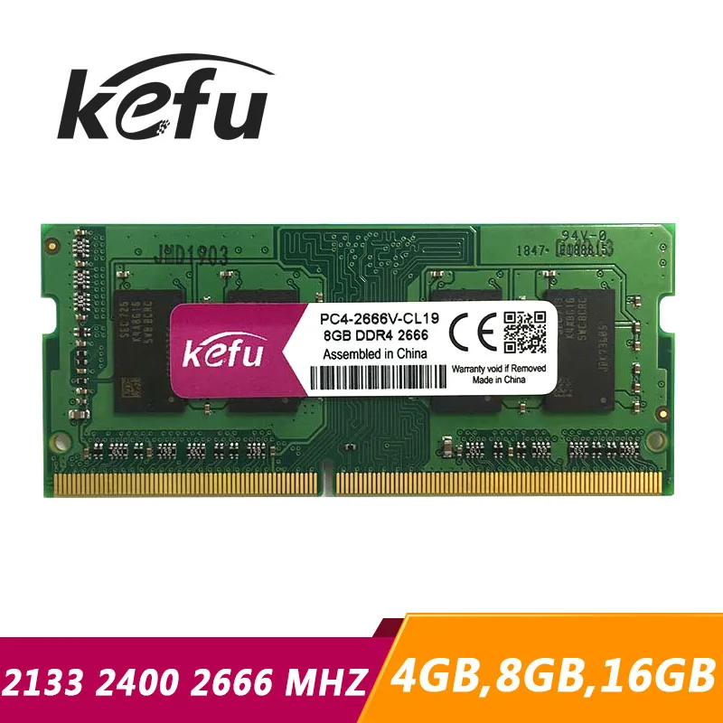 KEFU 노트북 DDR4 메모리, PC4, 2133Mhz, 2400Mhz, 2666 Mhz, 4G, 8G, 16G, DDR4, 2133 2400, 2666 MHZ RAM ...
