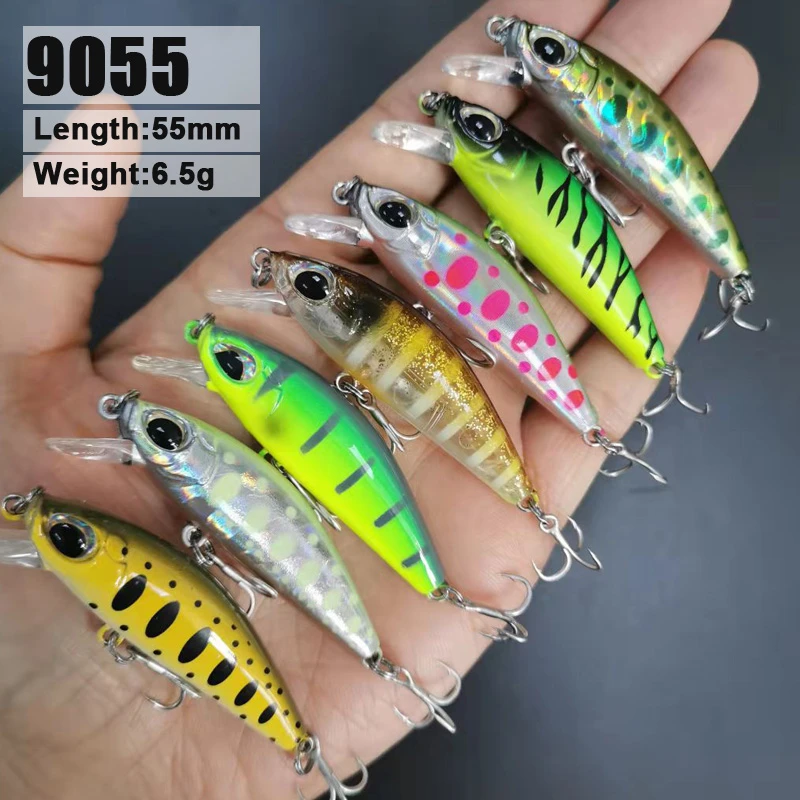 1 Pcs 55mm 6.5g Mini Minnow Lures Fishing Sinking Wobbler Fishing Hard Plastic Bait Pesca Bass ...