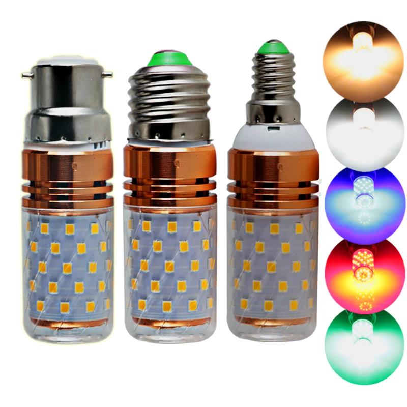 Ampoule Led Lamp E14 E27 B22 12W Candle Corn Bulb 110v 220v 12v 24v 36v ...