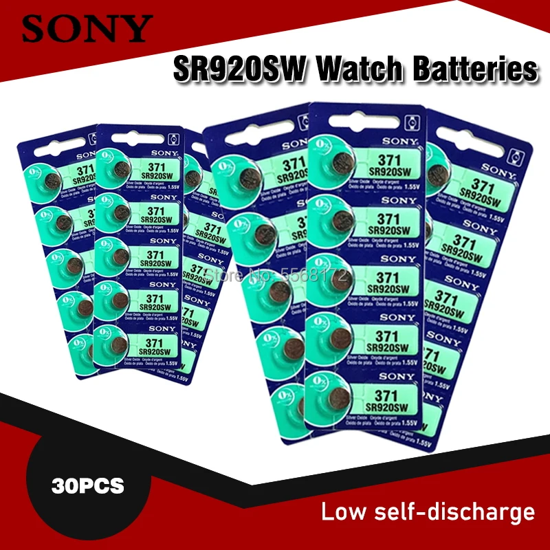 30pcs Sony Original 371 SR920SW 920 LR920 AG6 LR920 LR69 171 1.55V ...